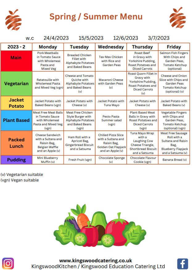 Billing Brook School - School Dinners
